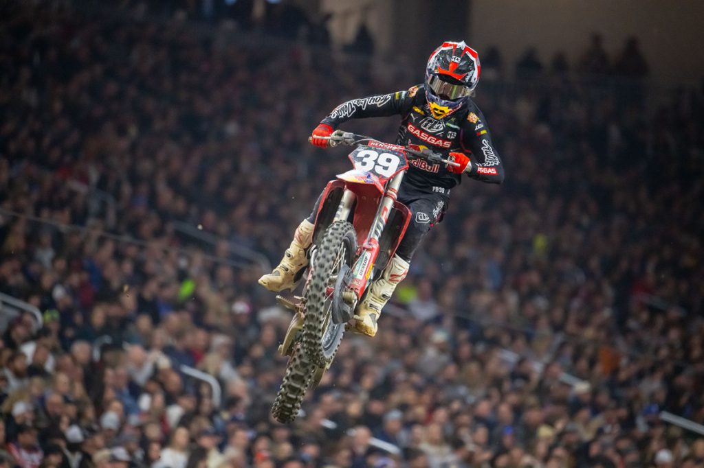 TROY LEE DESIGNS/RED BULL/GASGAS FACTORY RACING'S PIERCE BROWN CHARGES ...