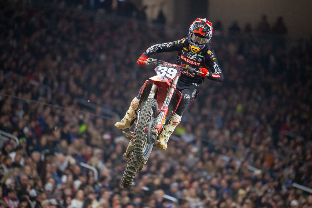 TROY LEE DESIGNS/RED BULL/GASGAS FACTORY RACING'S PIERCE BROWN CHARGES ...