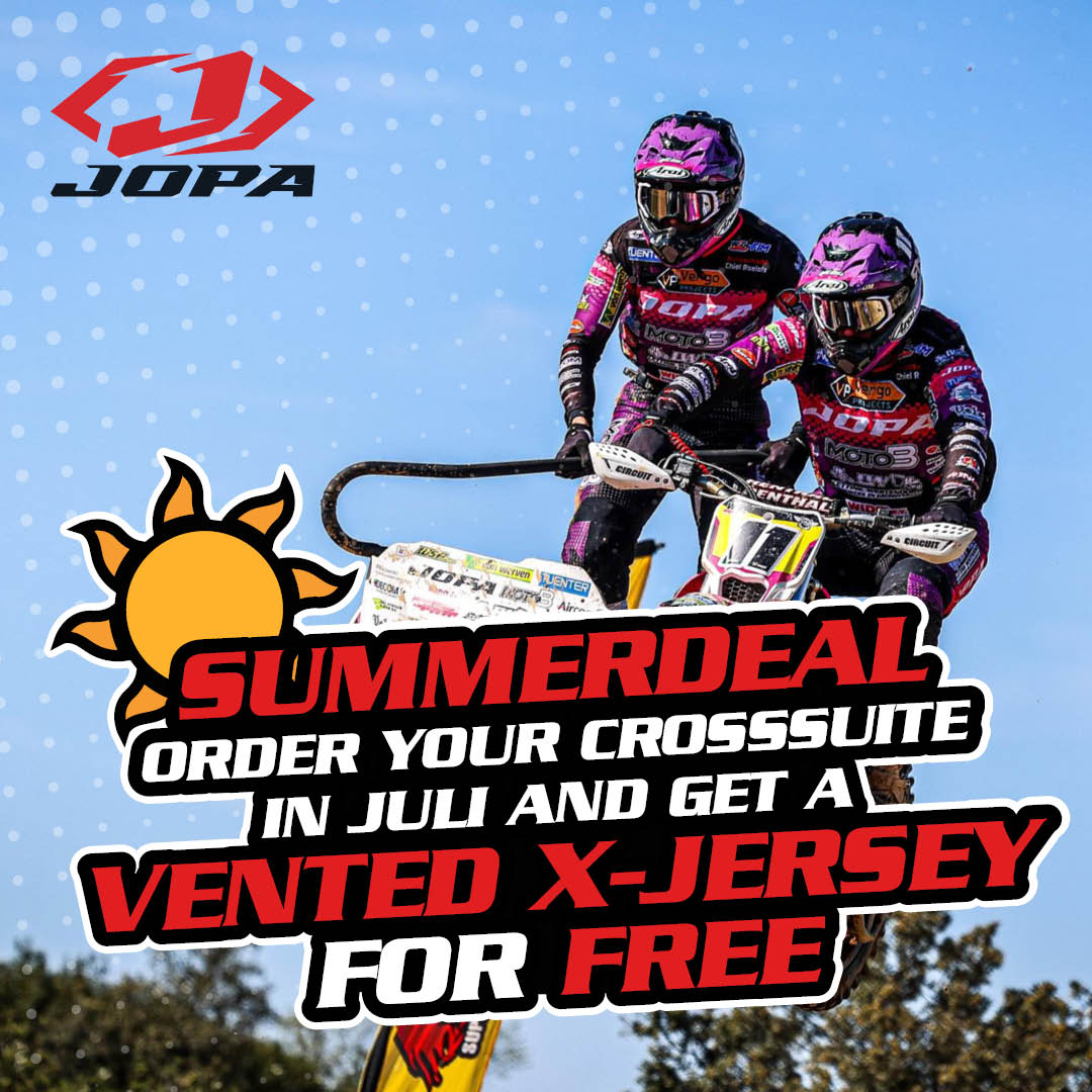 Jopa MX lanceert zomeractie: gratis vented jersey bij volledig crosspak - Motocrossplanet